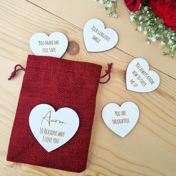 10 Reasons Why I Love You Token Bag