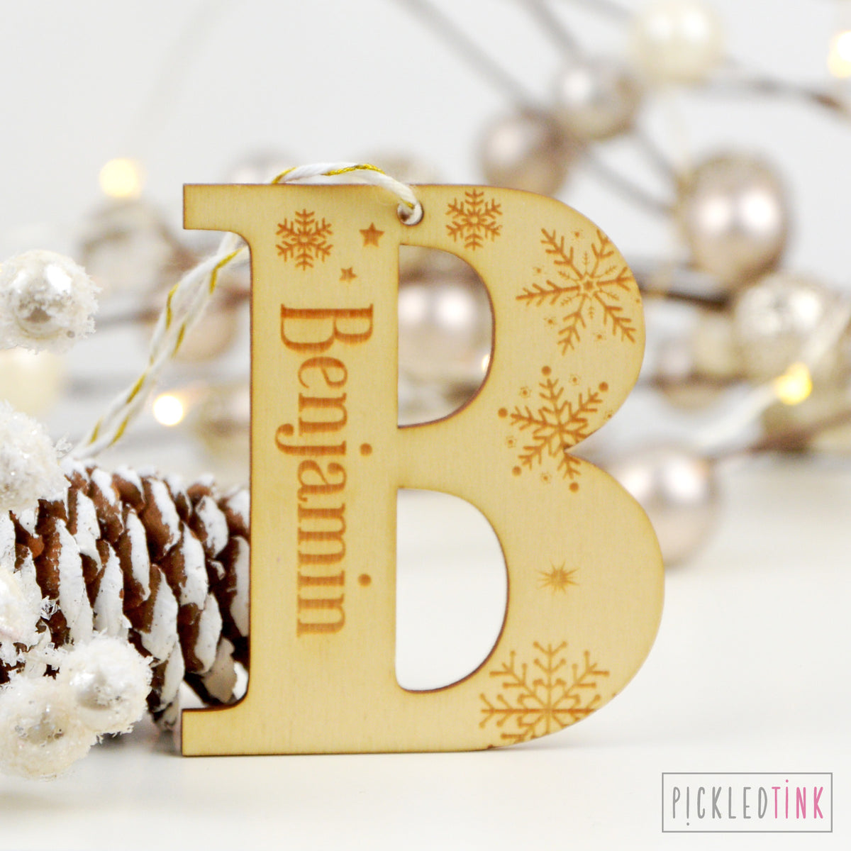 Snowflake Initial Decoration